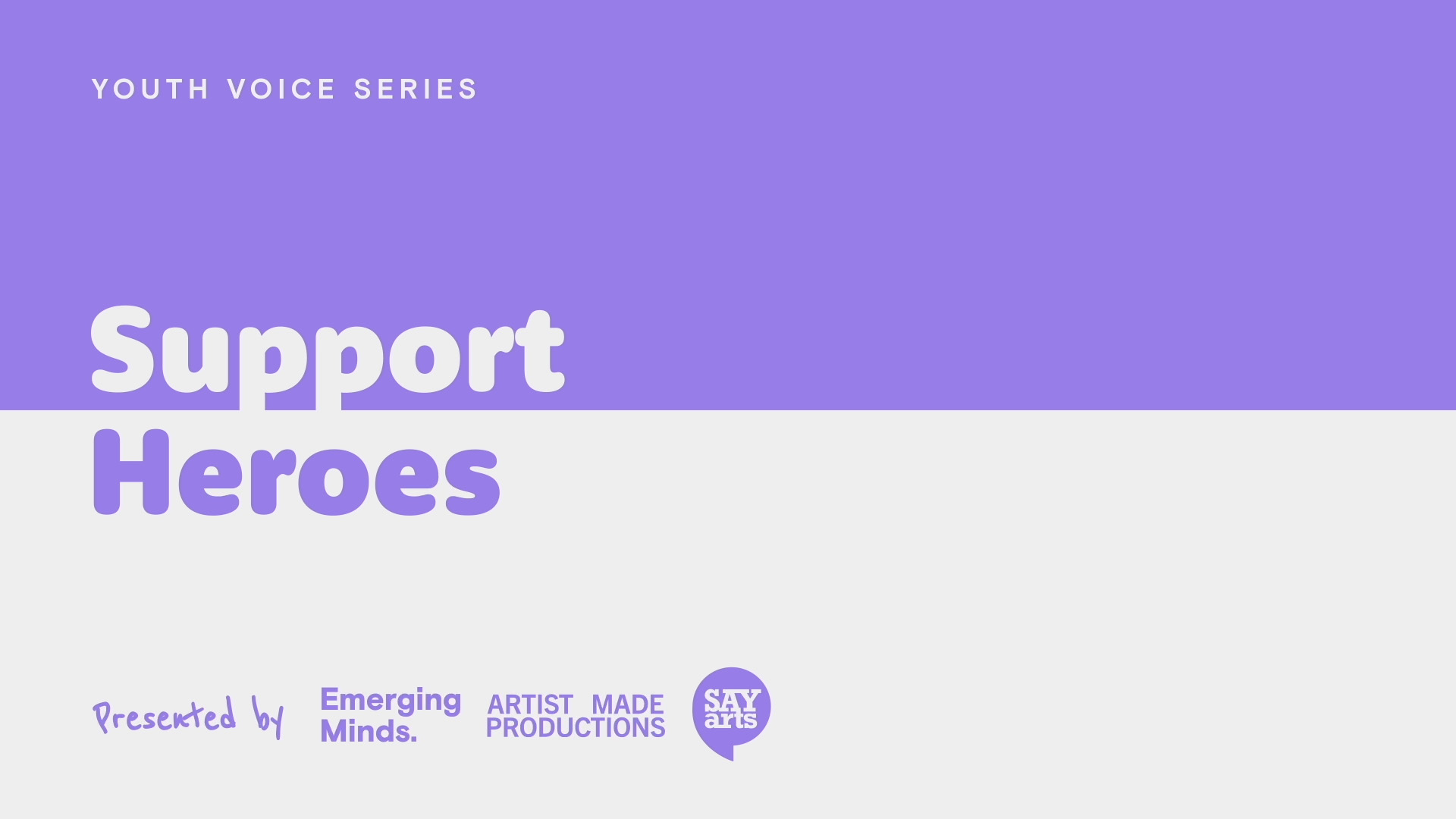 Youth Voice series - Emerging Minds